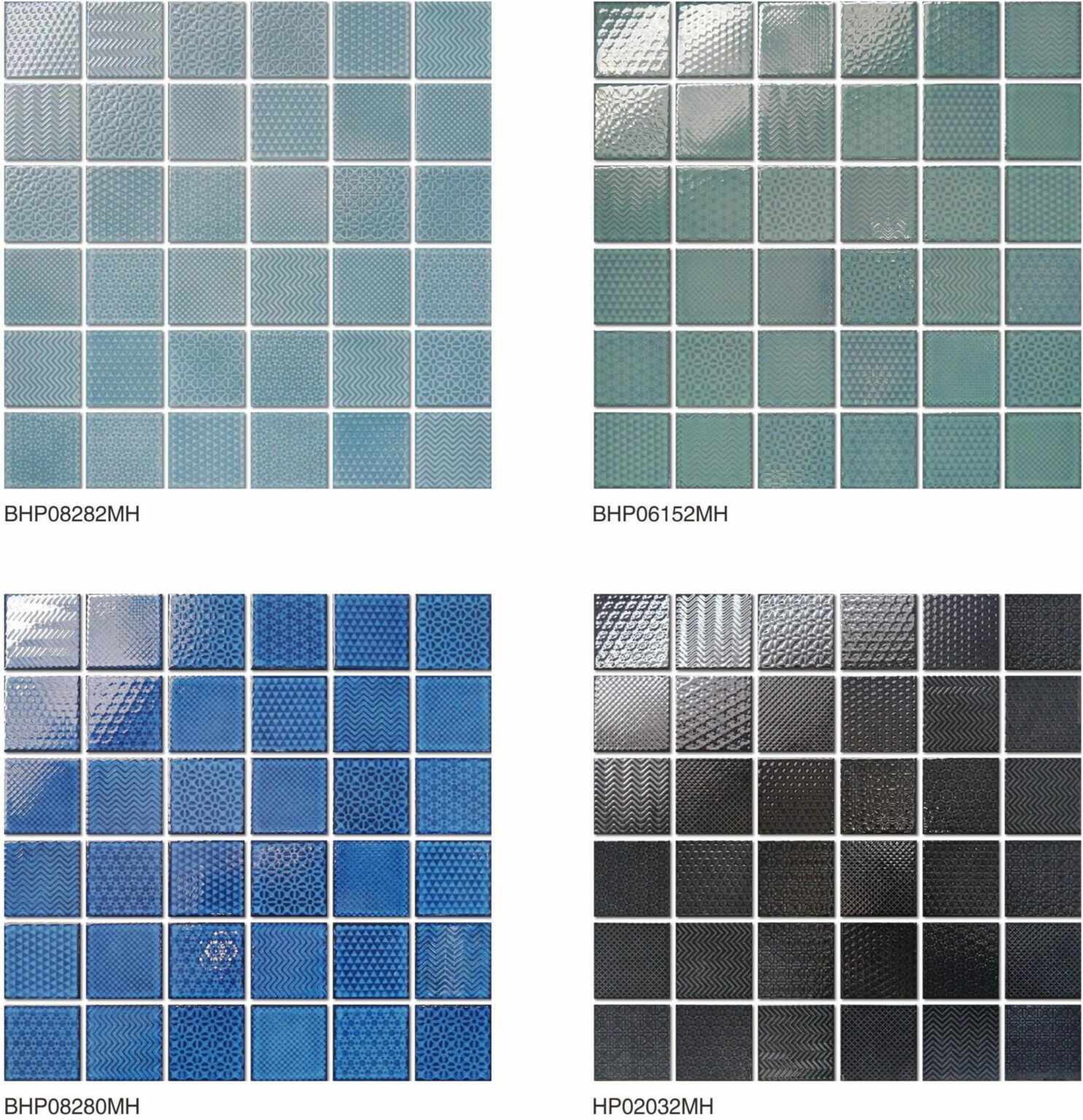 Mermaid 2" x 2" Pool Tile - Pool Tile, Porcelain Tile & Mosaic Tile