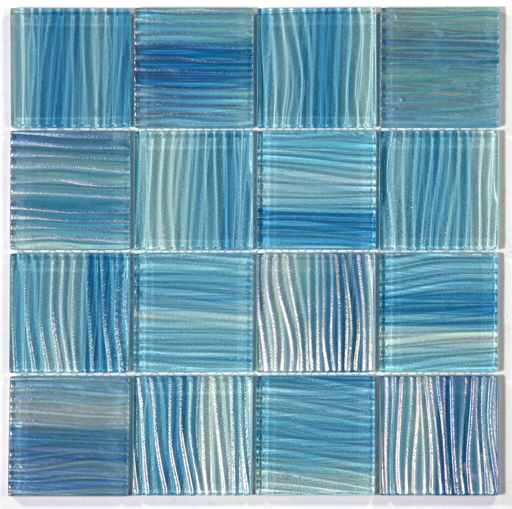 Baikal 3" x 3" Azure Glass Pool Tile - Pool Tile, Porcelain Tile ...