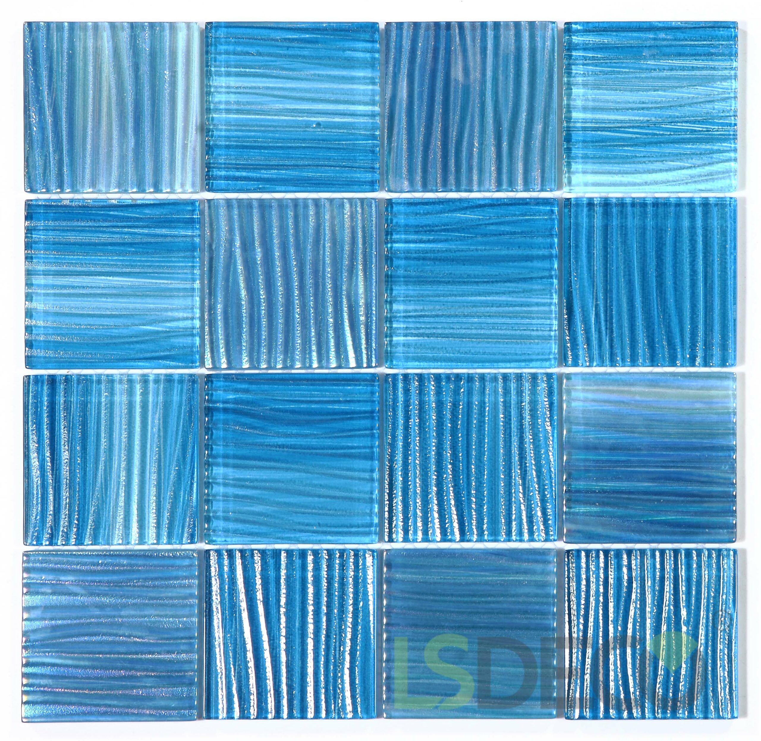 Baikal 3" x 3" Azure Glass Pool Tile - Pool Tile, Porcelain Tile ...