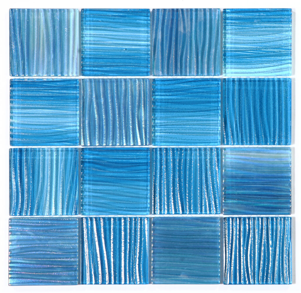 Baikal 3" x 3" Azure Glass Pool Tile - Pool Tile, Porcelain Tile ...