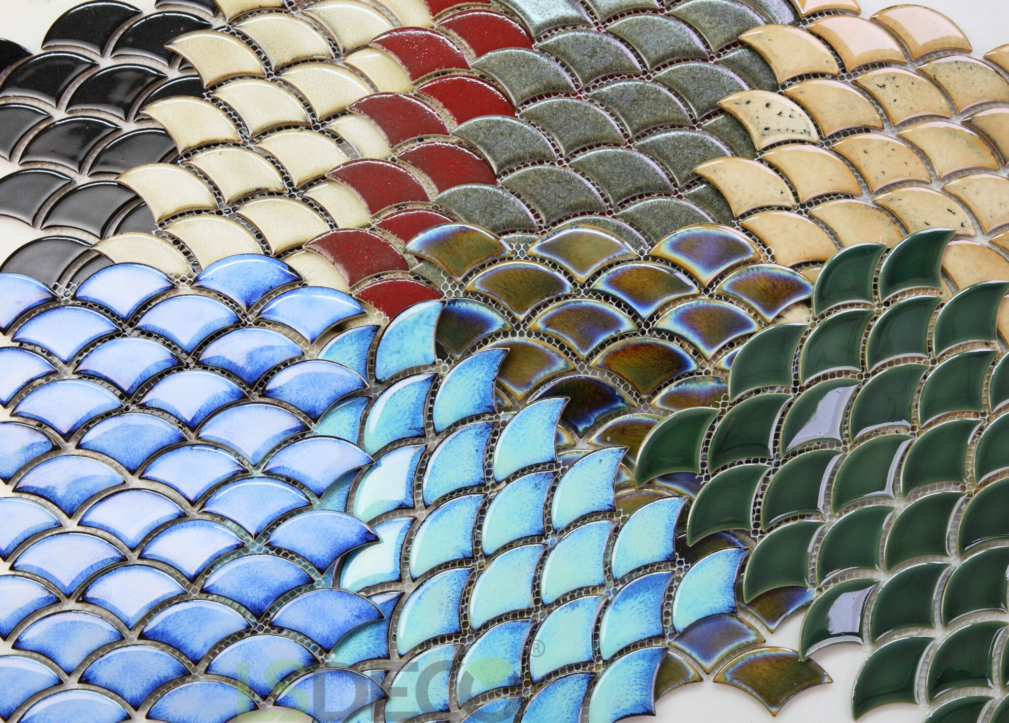 Nebula Fish Scale Porcelain Tile - Pool Tile, Porcelain Tile & Mosaic Tile