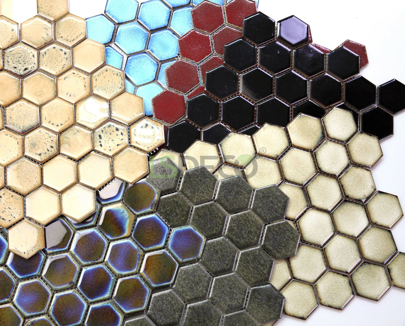 Nebula Hexagon Mosaic Tile - Pool Tile, Porcelain Tile & Mosaic Tile