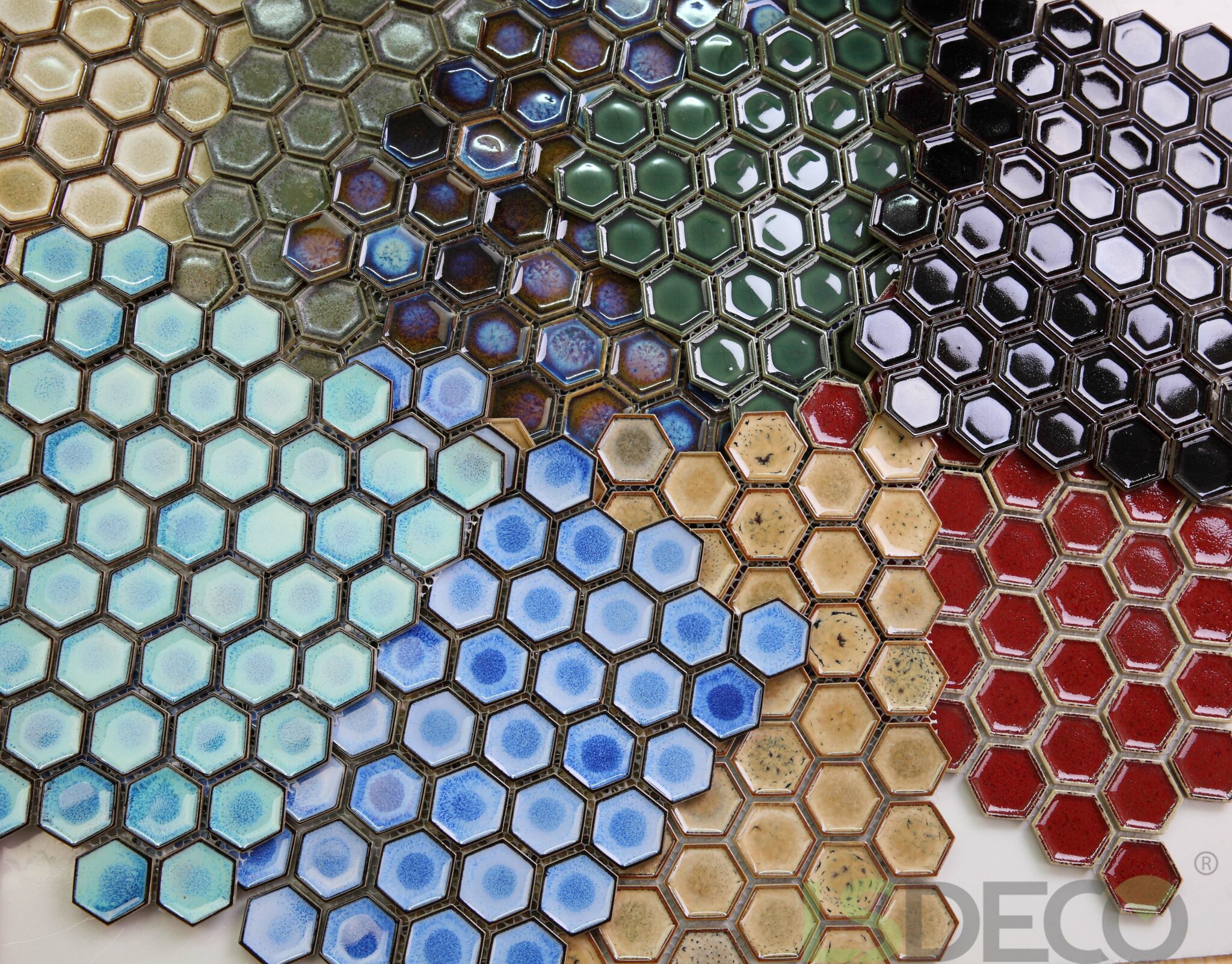 Nebula Porcelain Tile in Hexagon Look - Pool Tile, Porcelain Tile ...