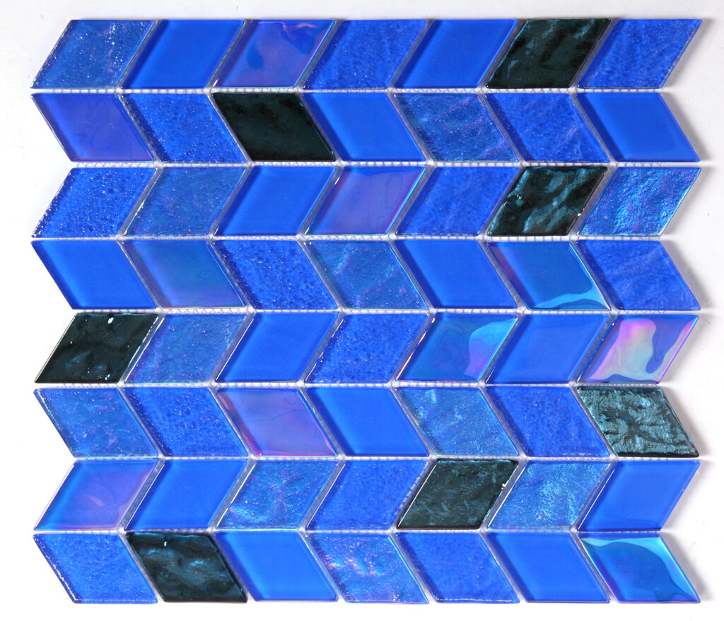 Iridescent Diamond Glass Tile - Pool Tile, Porcelain Tile & Mosaic Tile