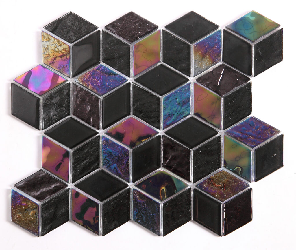 Iridescent Diamond Glass Mosaic Tile - Pool Tile, Porcelain Tile ...