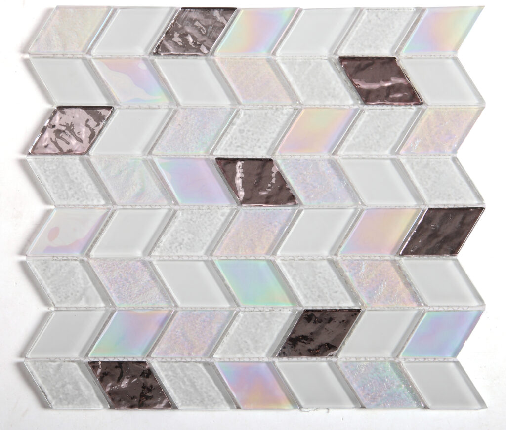 Iridescent Diamond Glass Tile - Pool Tile, Porcelain Tile & Mosaic Tile