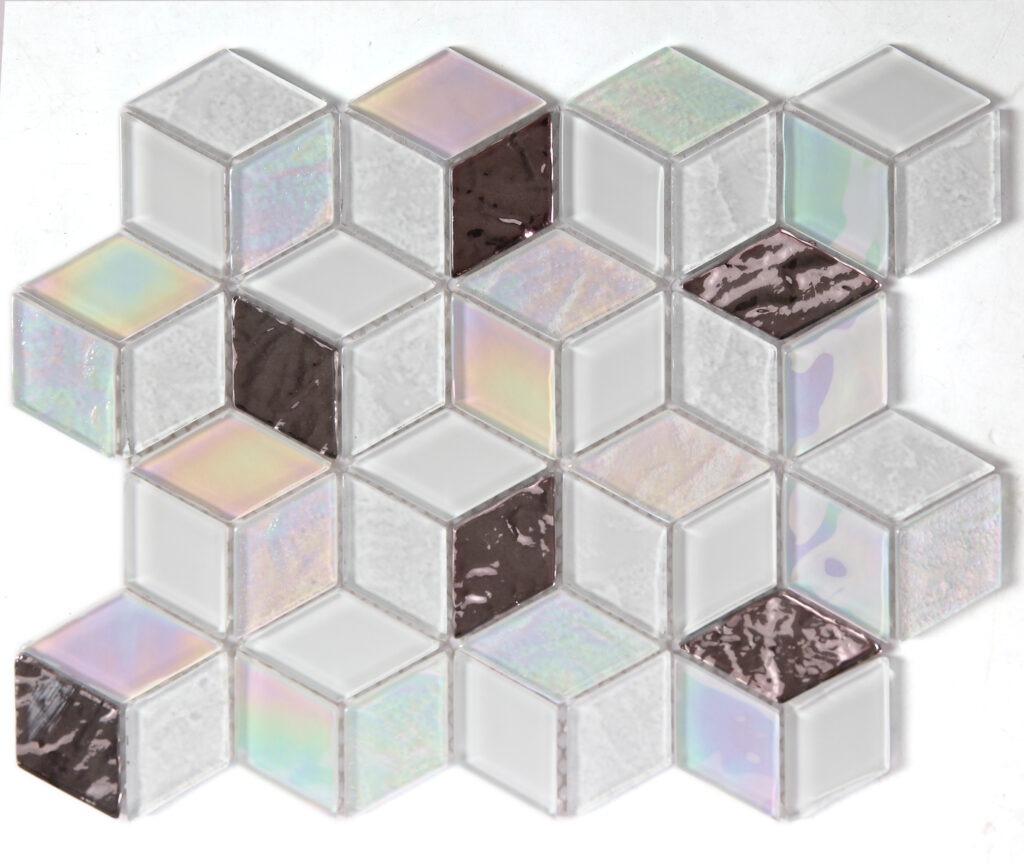 Iridescent Diamond Glass Mosaic Tile - Pool Tile, Porcelain Tile ...