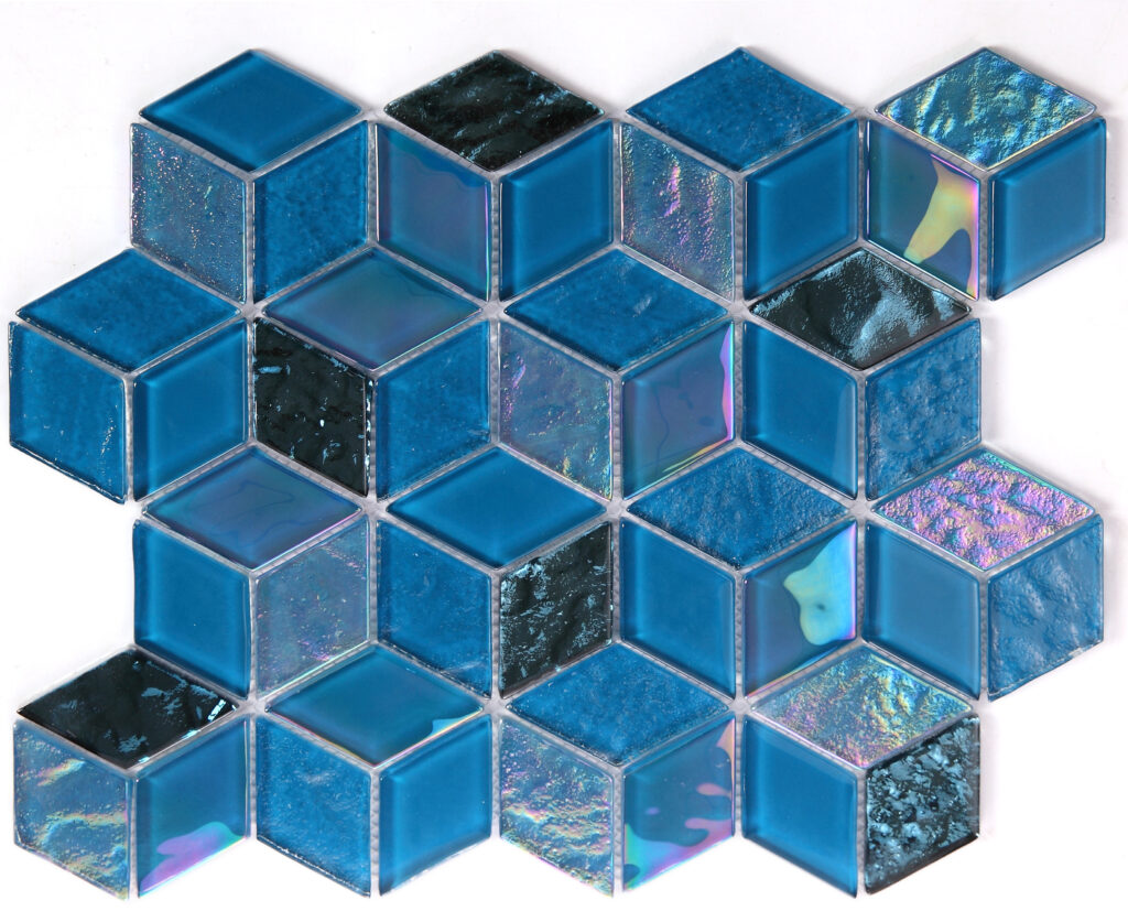 Iridescent Diamond Glass Mosaic Tile - Pool Tile, Porcelain Tile ...