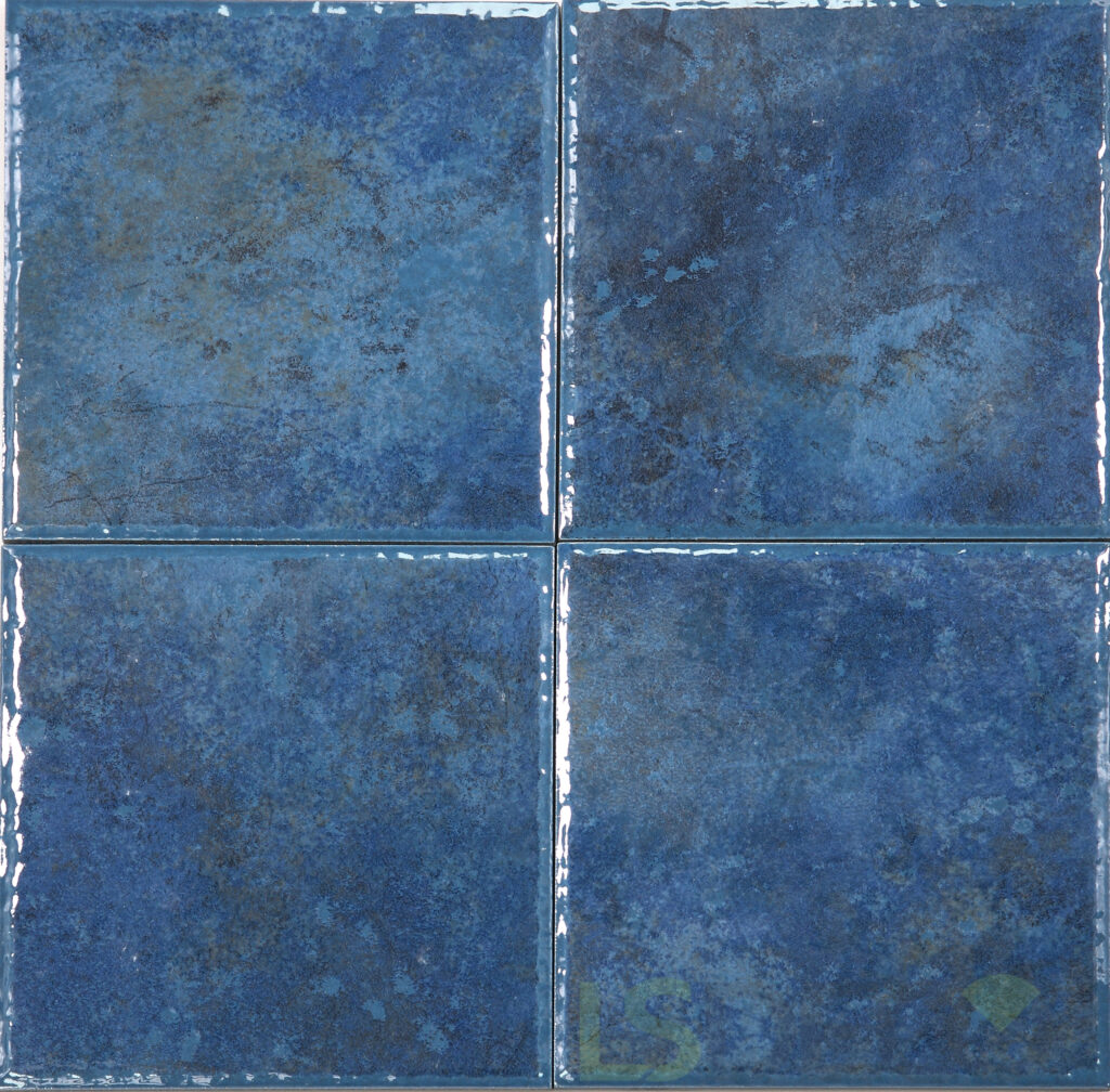 Lunar 6" x 6" Blue Tile for Pool - Pool Tile, Porcelain Tile & Mosaic Tile