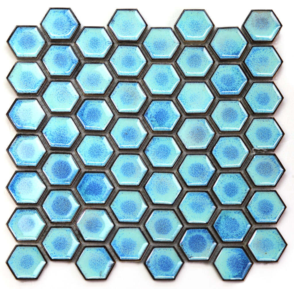 Nebula Porcelain Tile in Hexagon Look - Pool Tile, Porcelain Tile ...