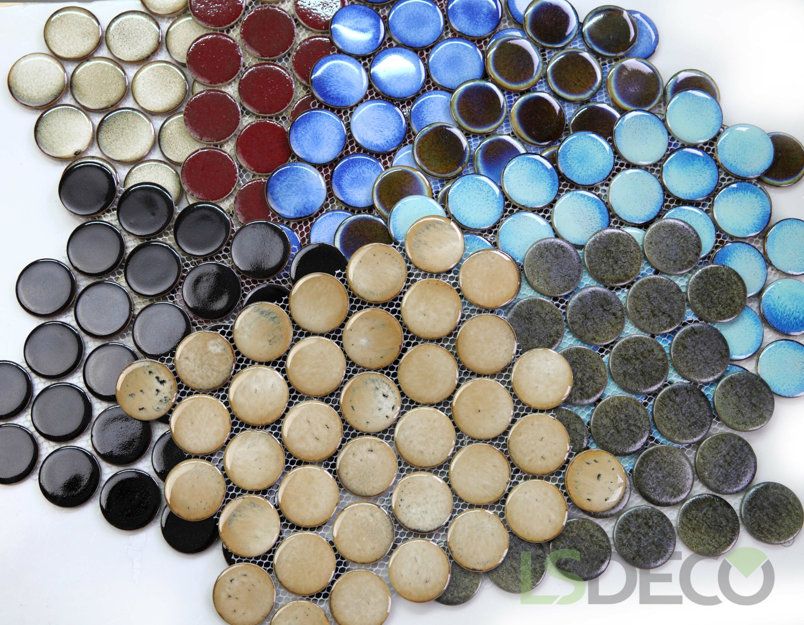 Nebula Penny Round Porcelain Tile - Pool Tile, Porcelain Tile & Mosaic Tile