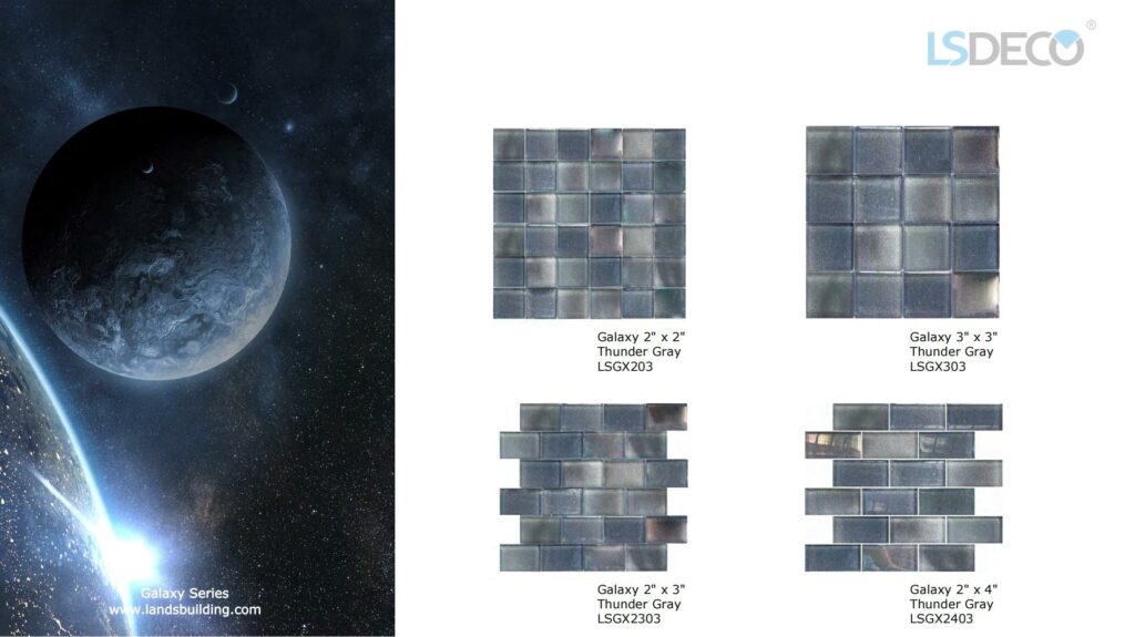 Galaxy Glass Pool Tile - 2'' x 2'' - Pool Tile, Porcelain Tile & Mosaic ...