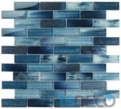 Clear Water Glass Tile for Pool - 1'' x 3'' - Pool Tile, Porcelain Tile ...