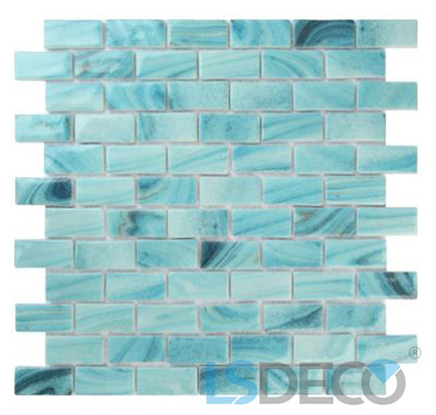 Plam Glass Pool Tile - 1" x 2" - Pool Tile, Porcelain Tile & Mosaic Tile