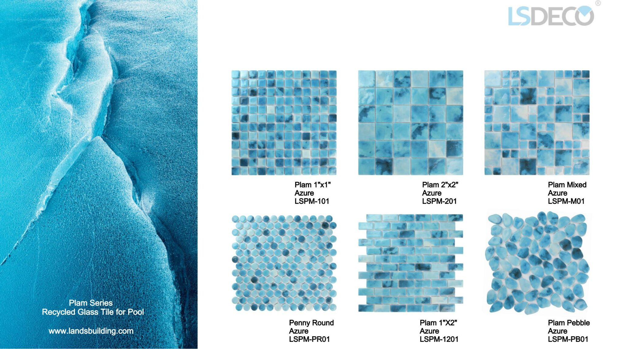 Plam Glass Pool Tile - Penny Round - Pool Tile, Porcelain Tile & Mosaic ...