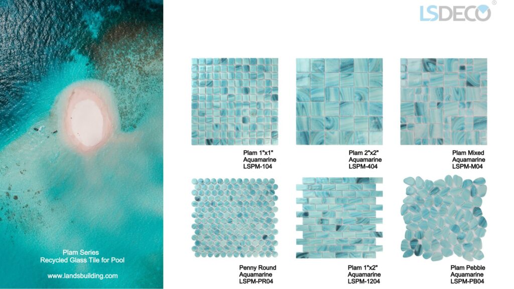 Plam Glass Pool Tile - Pebble - Pool Tile, Porcelain Tile & Mosaic Tile