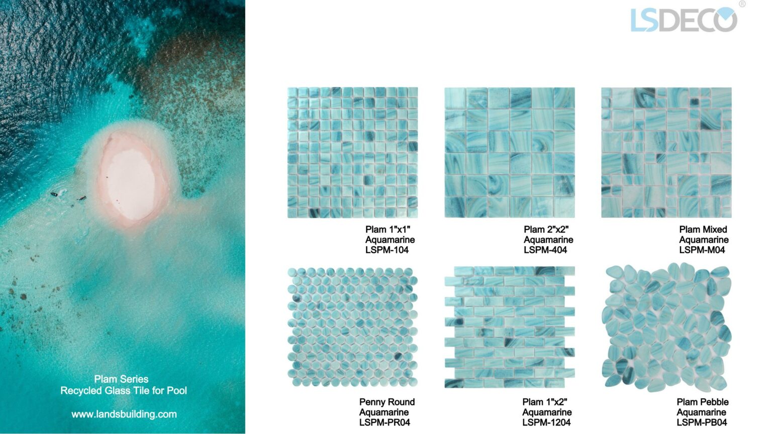 Plam Glass Pool Tile - Penny Round - Pool Tile, Porcelain Tile & Mosaic ...