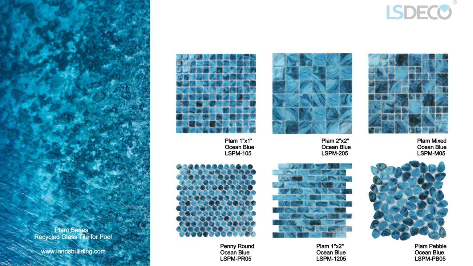 Plam Glass Pool Tile - Penny Round - Pool Tile, Porcelain Tile & Mosaic ...