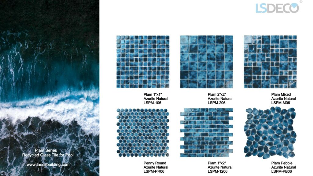 Plam Glass Pool Tile - Pebble - Pool Tile, Porcelain Tile & Mosaic Tile