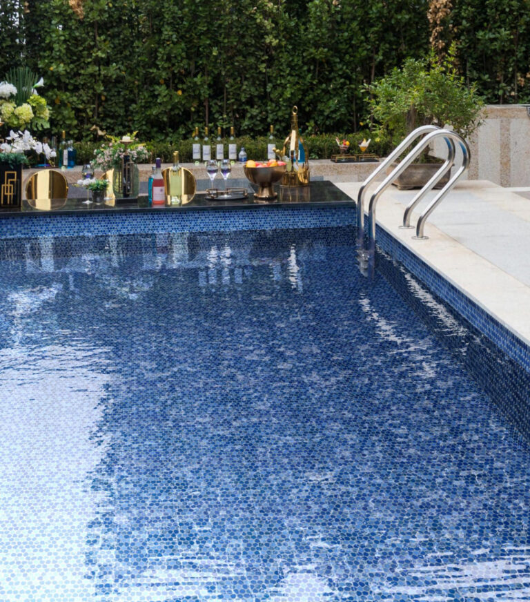 Penny Round Glass Pool Tile - Pool Tile, Porcelain Tile & Mosaic Tile
