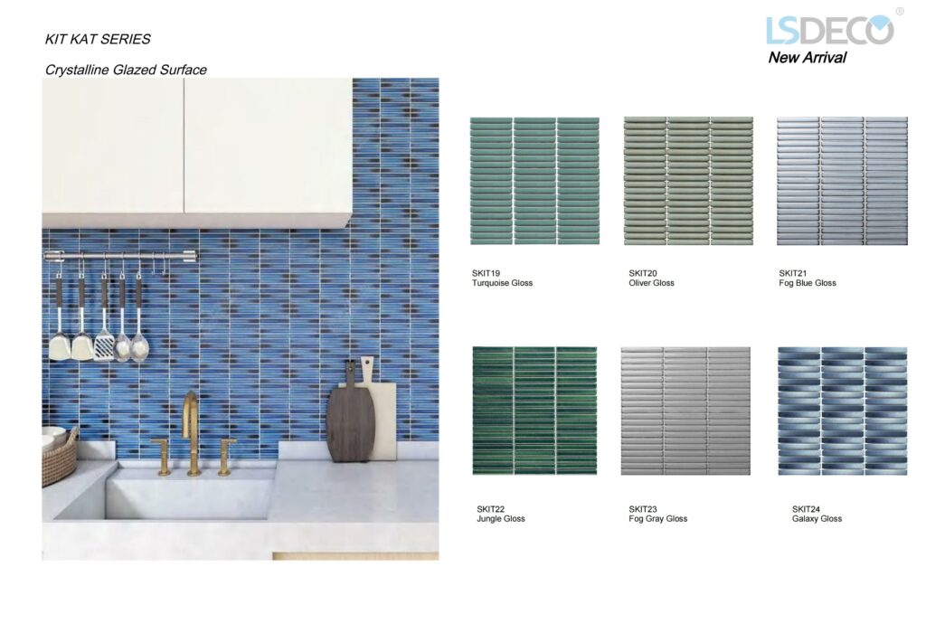 Kit Kat 12 x 92mm Glazed Porcelain Tile - Pool Tile, Porcelain Tile ...