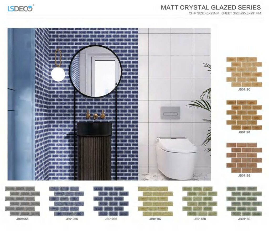 Matt Crystal Glazed Porcelain Mosaic - Pool Tile, Porcelain Tile ...