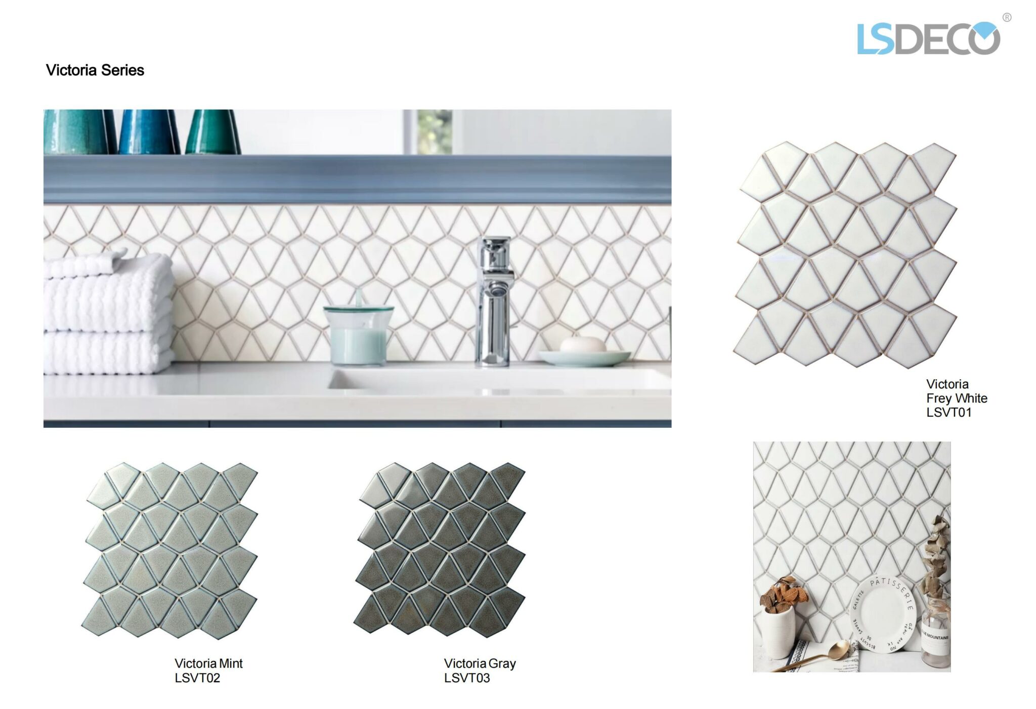 Victoria Porcelain Mosaic - Pool Tile, Porcelain Tile & Mosaic Tile